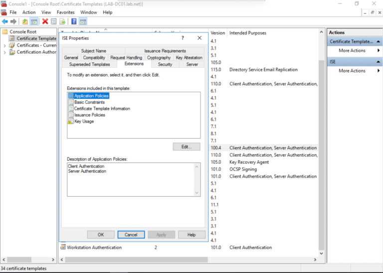Cisco ISE Active Directory Certificate Template – Steven Coutts ...