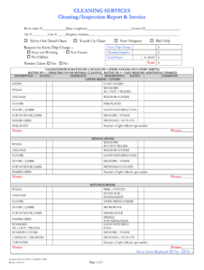 Cleaning Inspection Forms – Fill Online, Printable, Fillable With ...