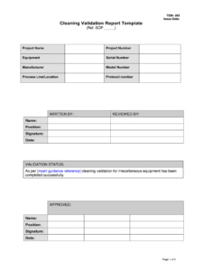 Cleaning Validation Report Template: Fill Out & Sign Online DocHub ...