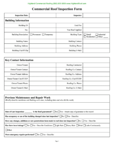 Commercial Property Inspection Report Template - Rebeccachulew.com