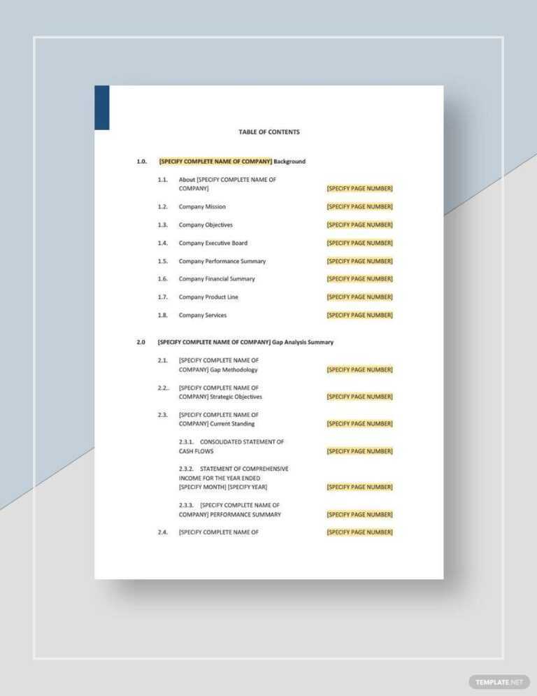 Company Analysis Report Template – Google Docs, Word, Apple Pages For ...