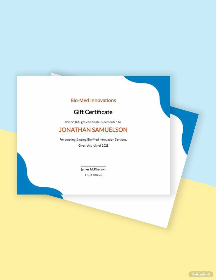 Company Gift Certificate Templates Publisher – Design, Free For ...