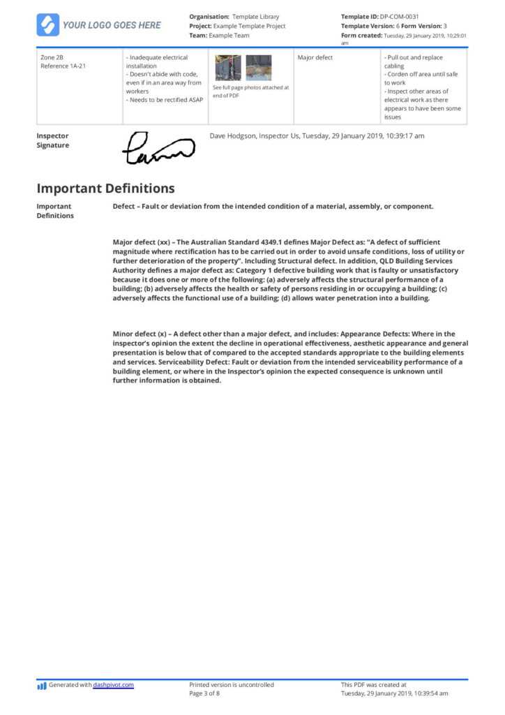Construction Expert Witness Report Example And Editable Template ...