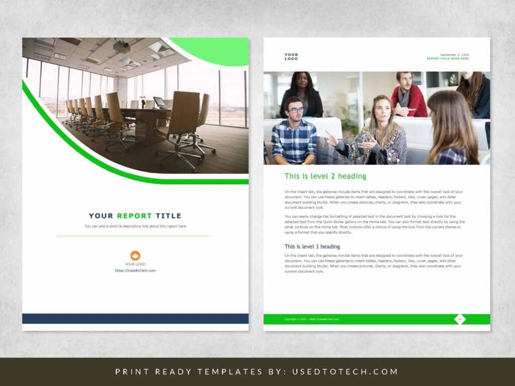 Word Report Cover Page Template - Rebeccachulew.com