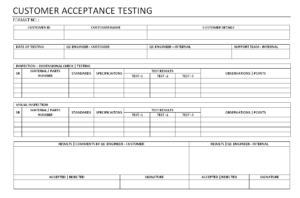 Customer Acceptance Testing – With Acceptance Test Report Template ...