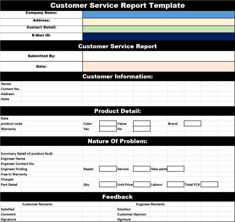 Customer Service Report Template – Free Report Templates Within Service ... Customer Service Report Template – Free Report Templates Within Service ...