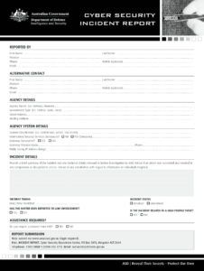 Cyber Security Incident Report Form (PDF) – DSD: Fill Out & Sign ...