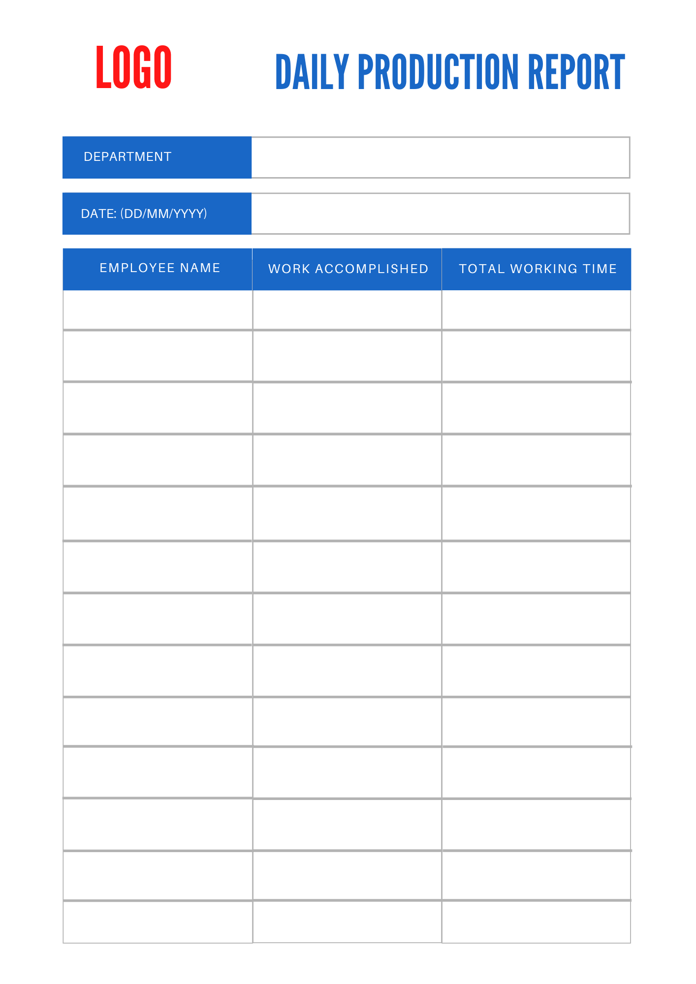 Production Status Report Template - Rebeccachulew.com