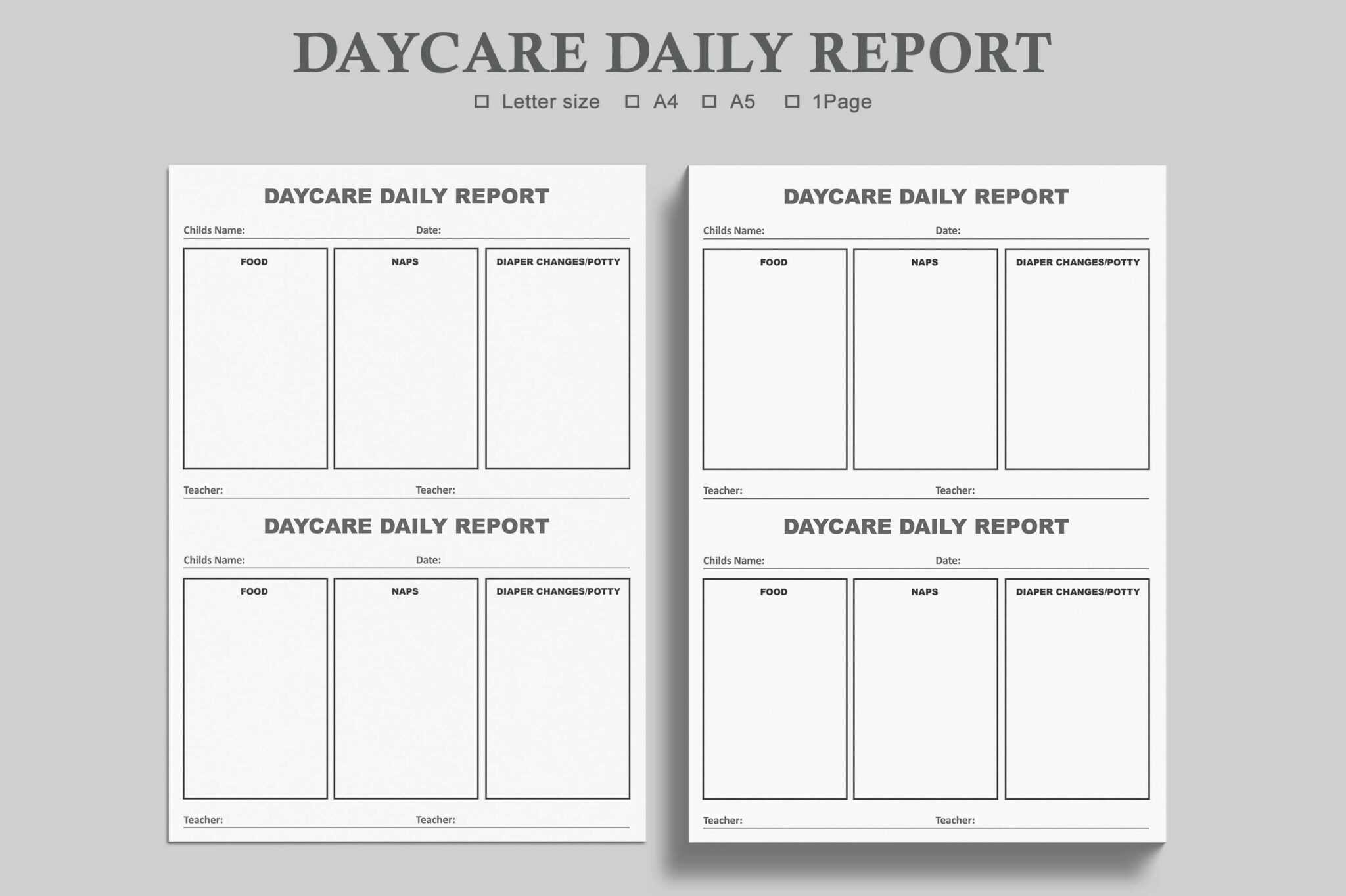 Daycare Daily Report,Daycare Provider Within Daycare Infant Daily ...