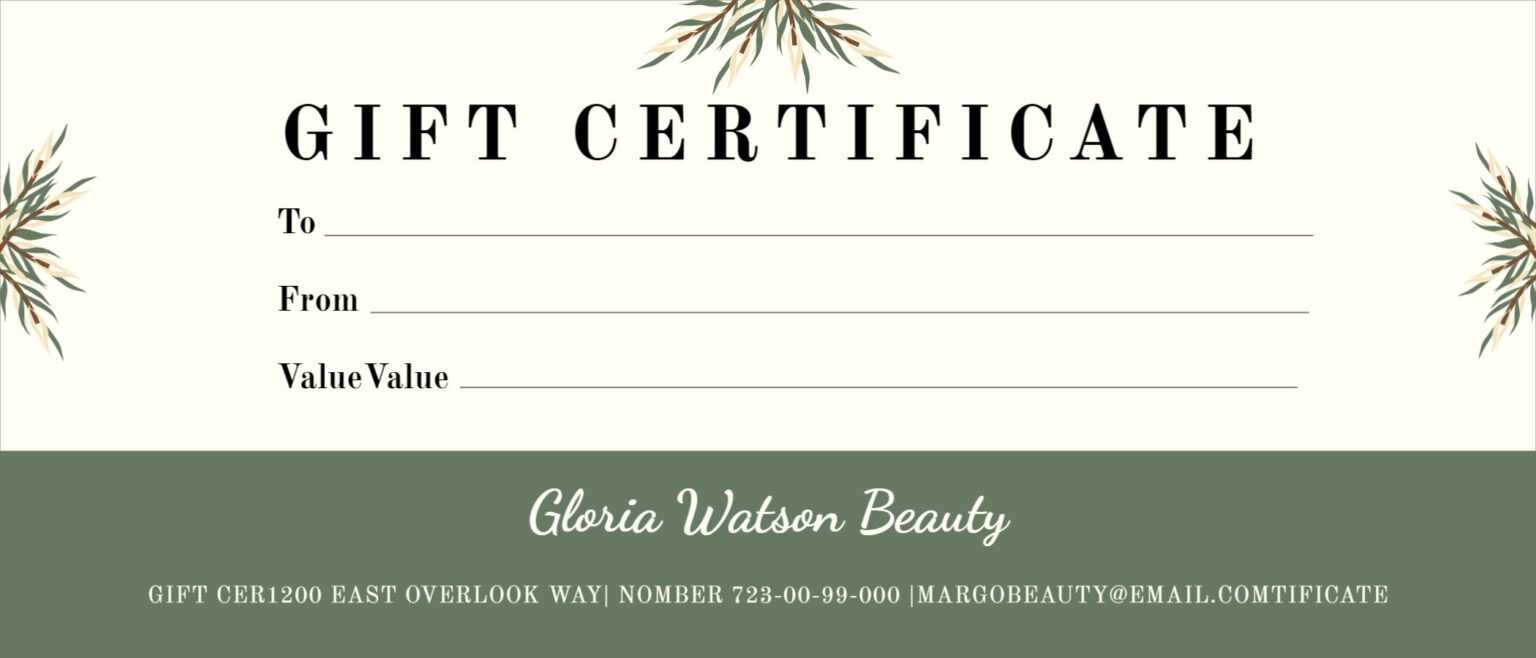 Design Gift Certificate Template – Mediamodifier For Gift Certificate ...