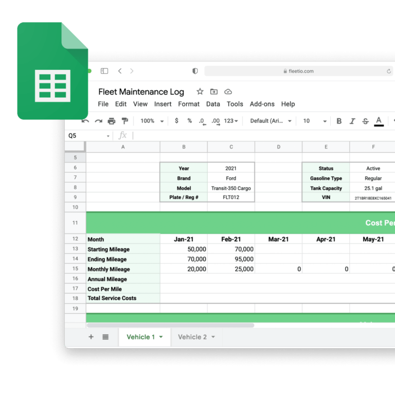 Download Our Fleet Maintenance Spreadsheet Tool Fleetio With Fleet