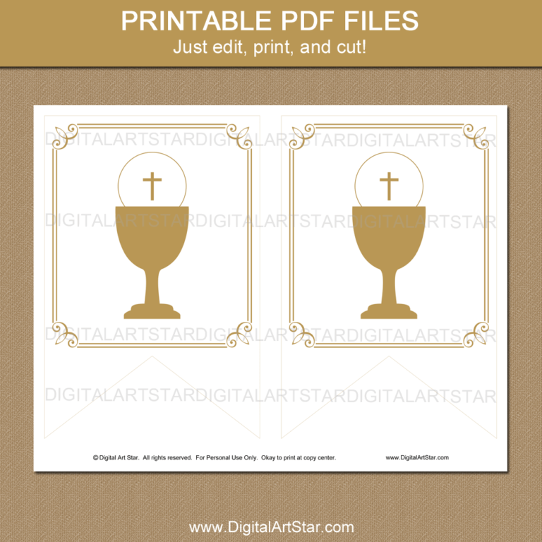 First Holy Communion Banner Templates - Rebeccachulew.com