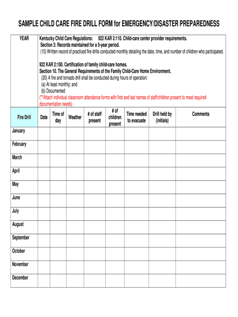Editable Emergency Drill Form: Fill Out & Sign Online DocHub Inside Fire Evacuation Drill Report ...