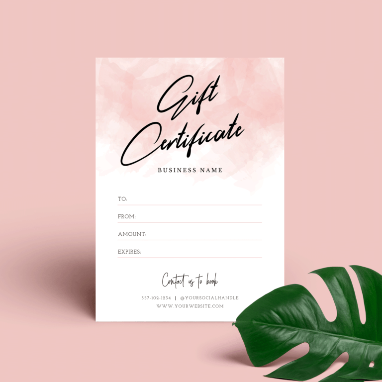 Elegant Gift Certificate Template - Rebeccachulew.com