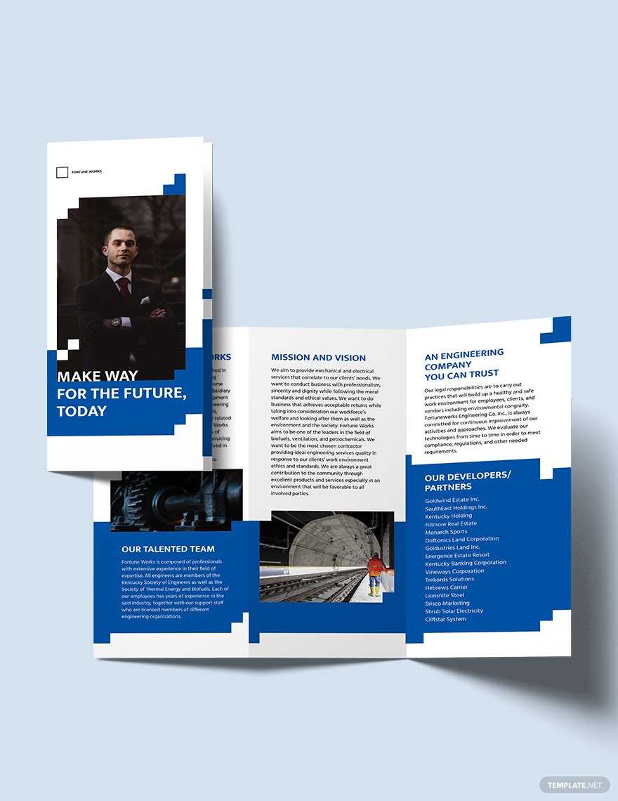Engineering Company Brochures Templates Publisher – Design, Free ...