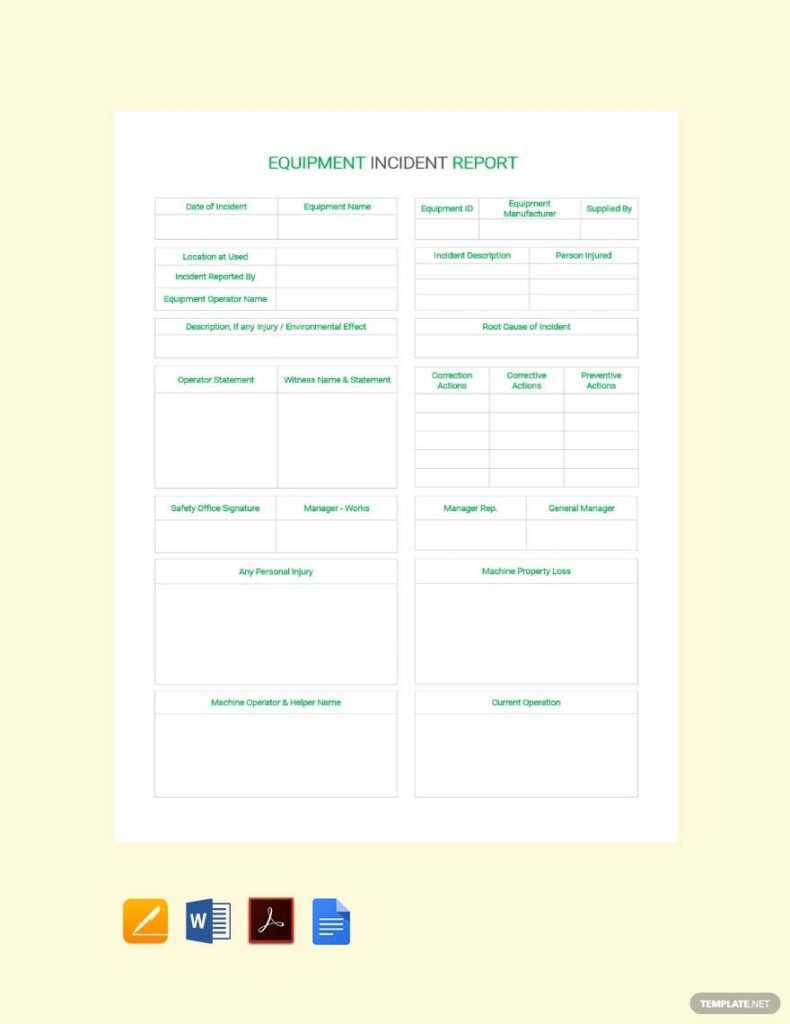 Equipment Reports Templates – Format, Free, Download Template ... Equipment Reports Templates – Format, Free, Download Template ...
