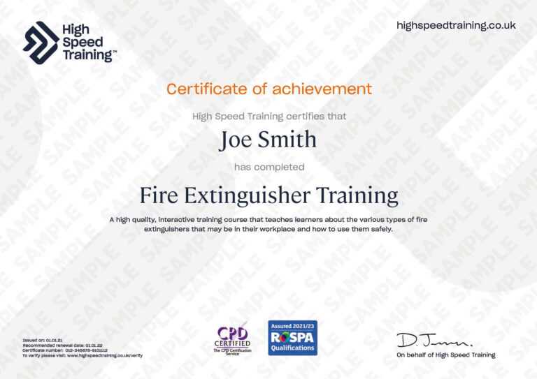 Fire Extinguisher Certificate Template - Rebeccachulew.com