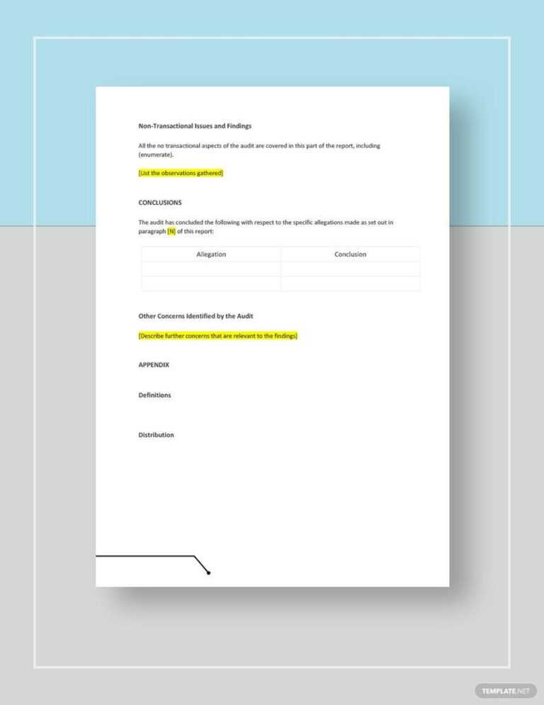 Forensic Audit Report Template – Google Docs, Word, Apple Pages ...