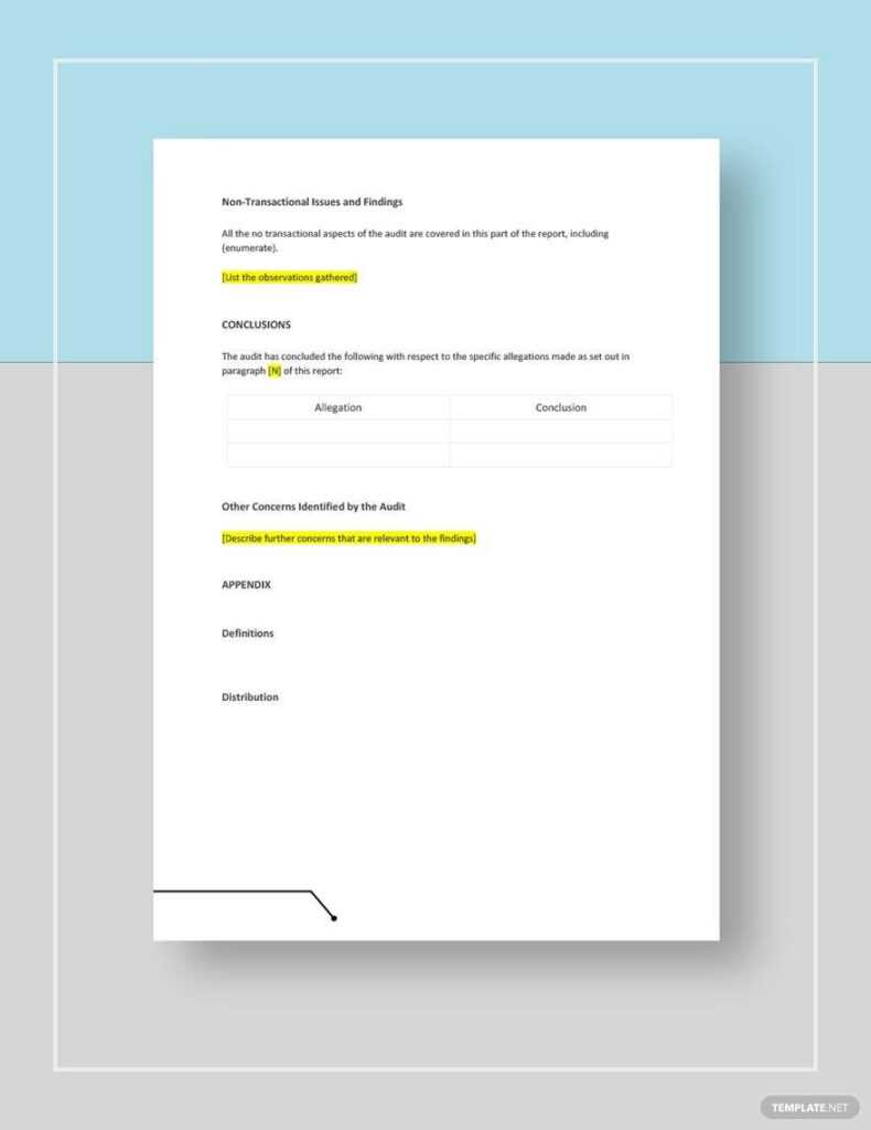 Forensic Audit Report Template – Google Docs, Word, Apple Pages ...