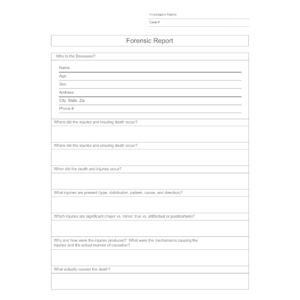 Forensic Report Within Crime Scene Report Template - Rebeccachulew.com