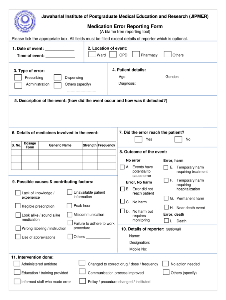 Form Medication Error Bahasa: Fill Out & Sign Online DocHub With ...