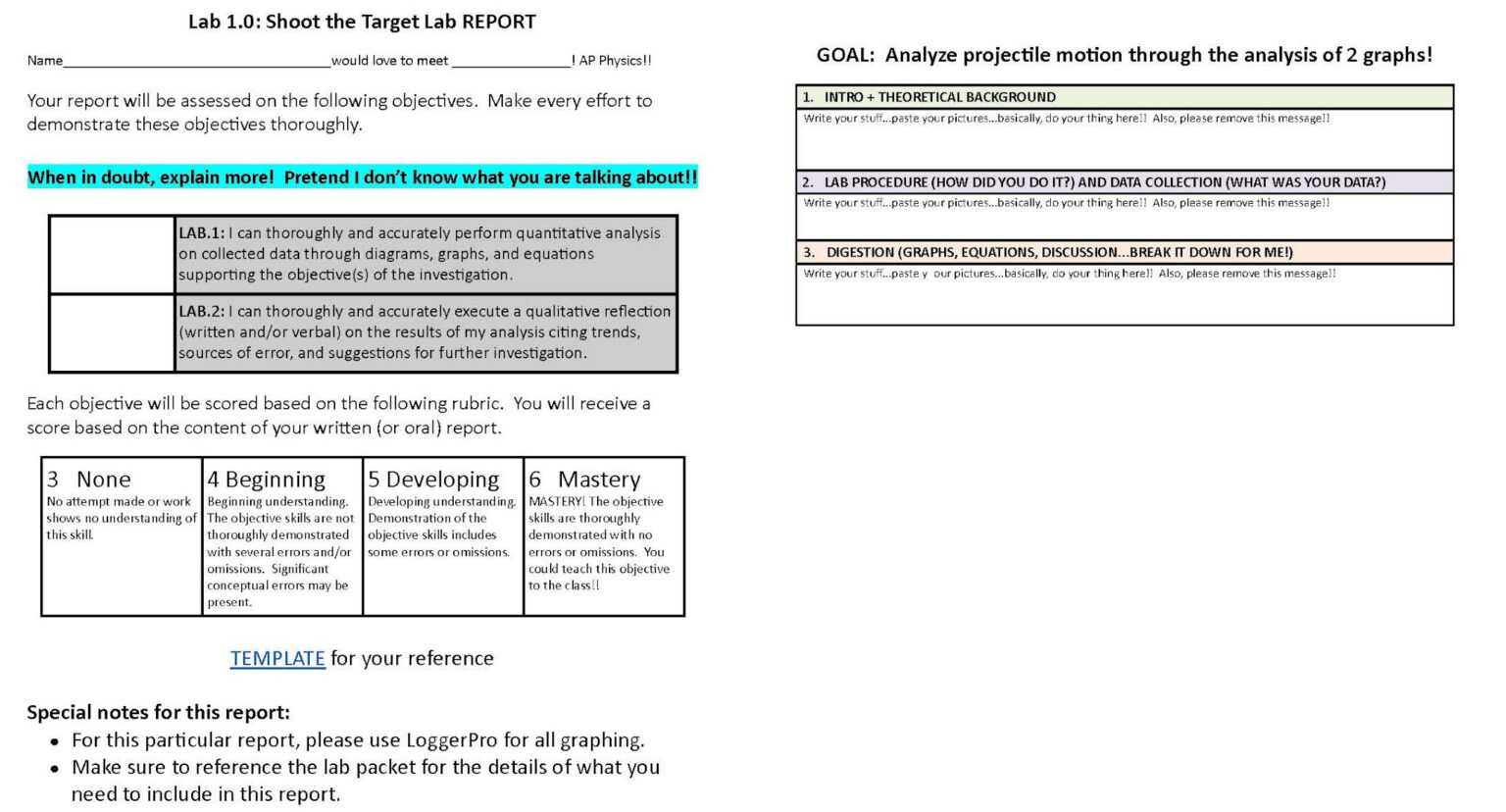Foundations: Shifting Lab Reports In AP® Physics With Regard To Physics ...