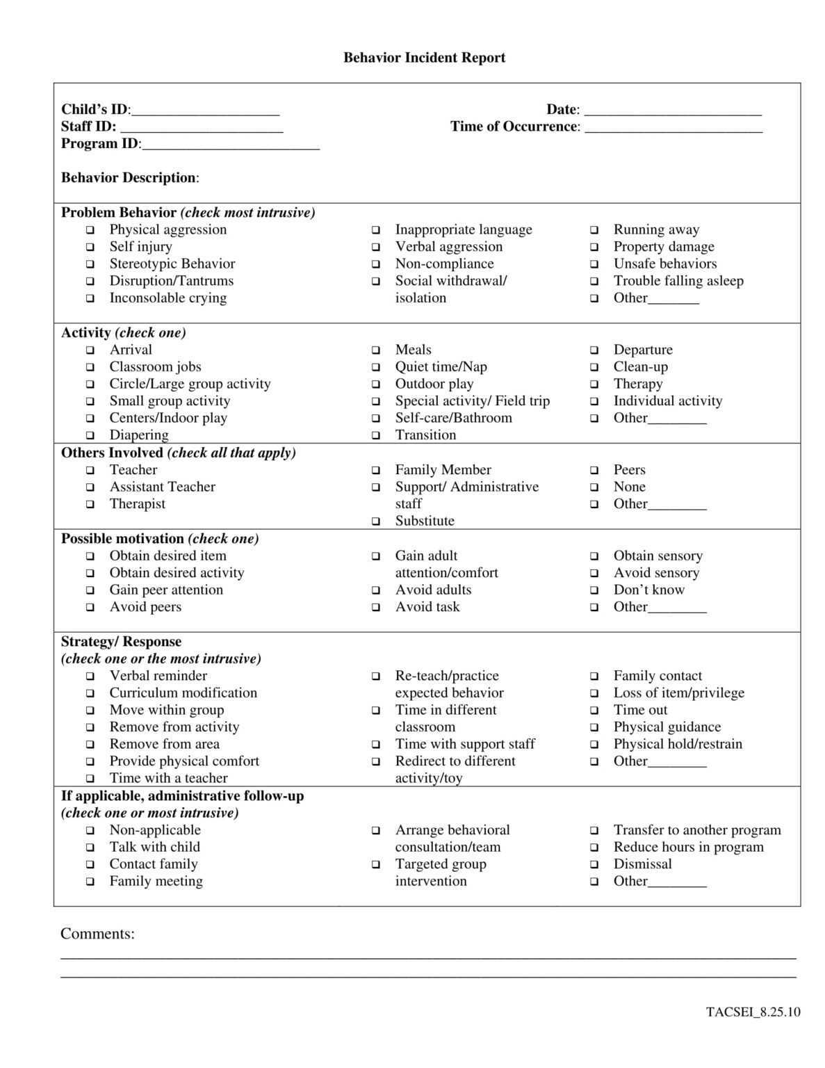 FREE 10+ Behavior Report Forms In PDF Throughout Behaviour Report ...