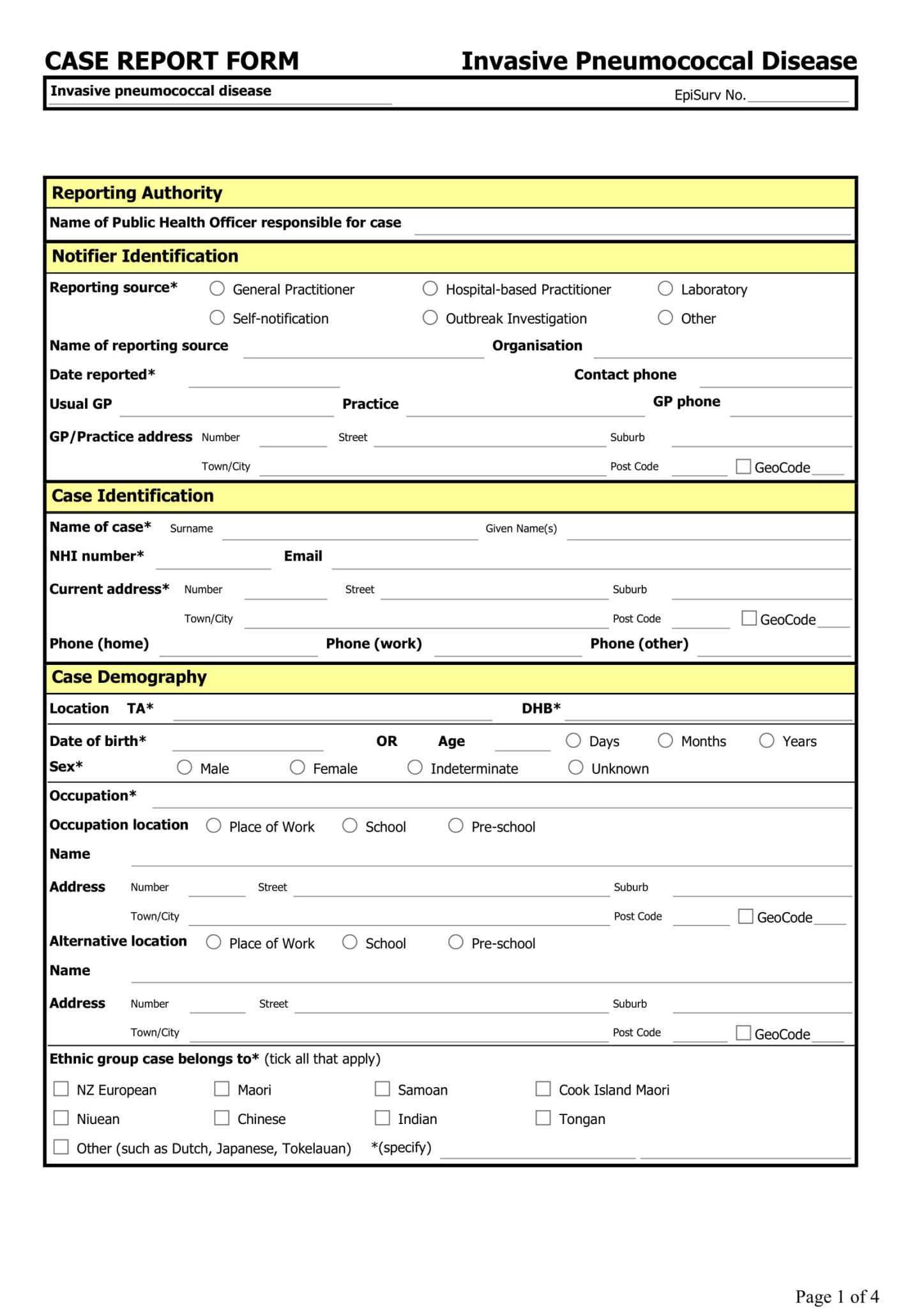 FREE 10+ Case Report Forms In PDF MS Word For Case Report Form Template ...