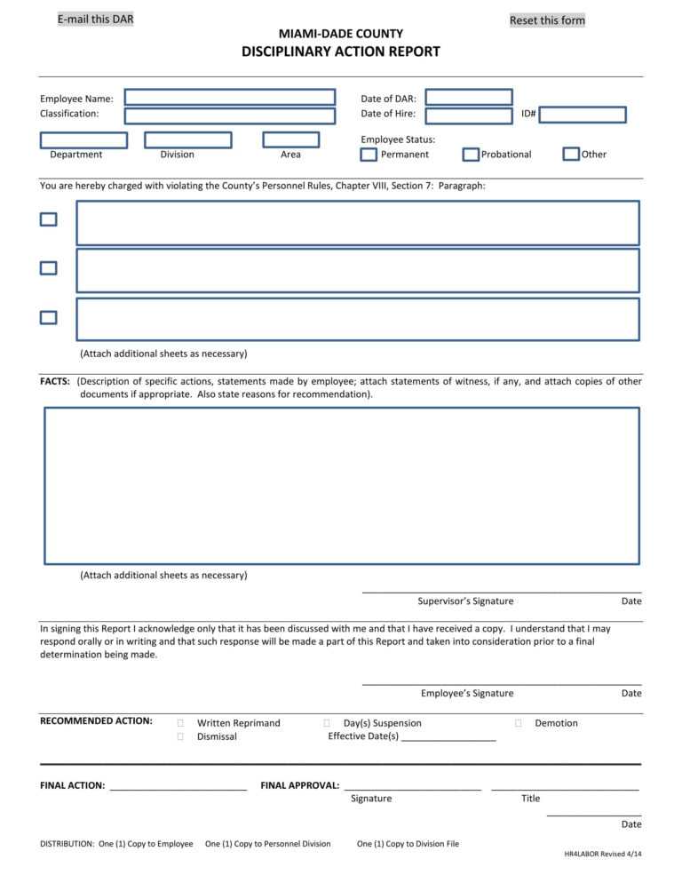 FREE 10 + Disciplinary Report Forms In MS Word PDF Google Docs For ...