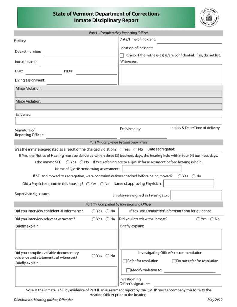 FREE 10 + Disciplinary Report Forms In MS Word PDF Google Docs With ...