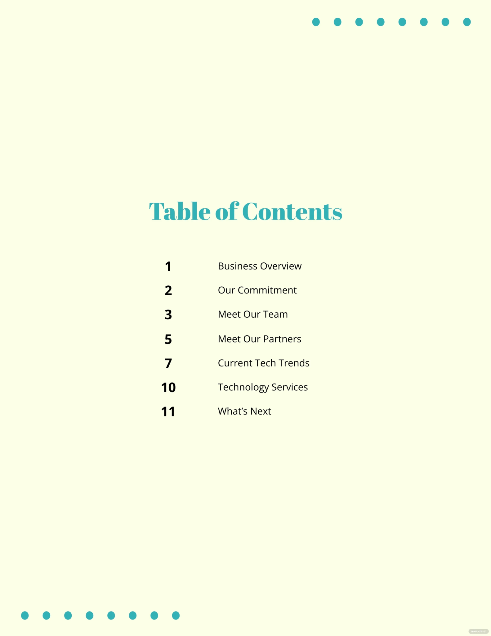 Blank Table Of Contents Template - Rebeccachulew.com