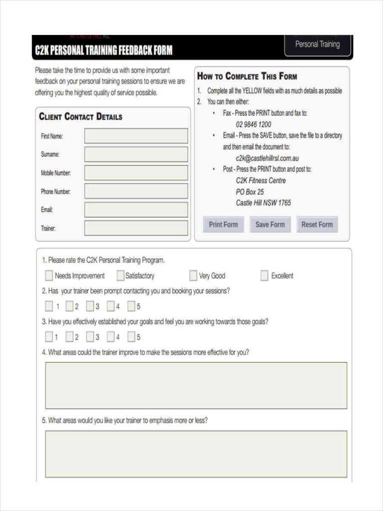 FREE 10+ Training Feedback Forms In PDF With Regard To Training ...