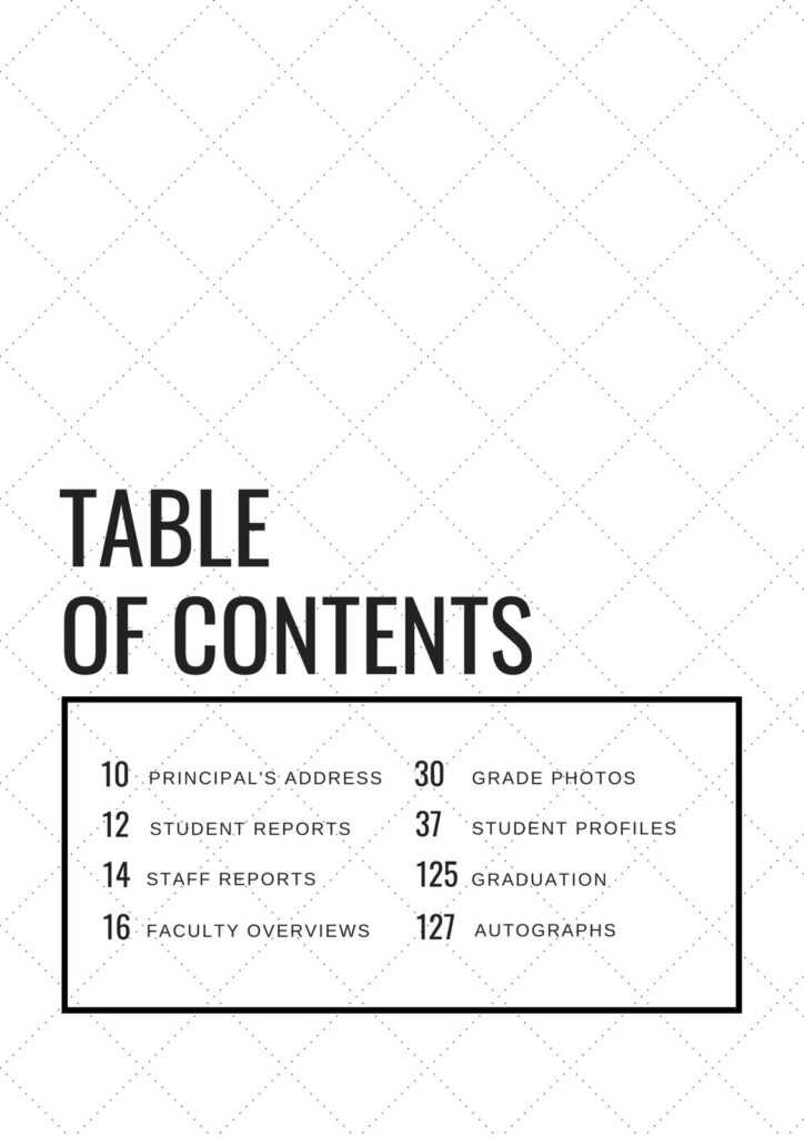 Free And Customizable Table Of Contents Templates Canva Regarding ...