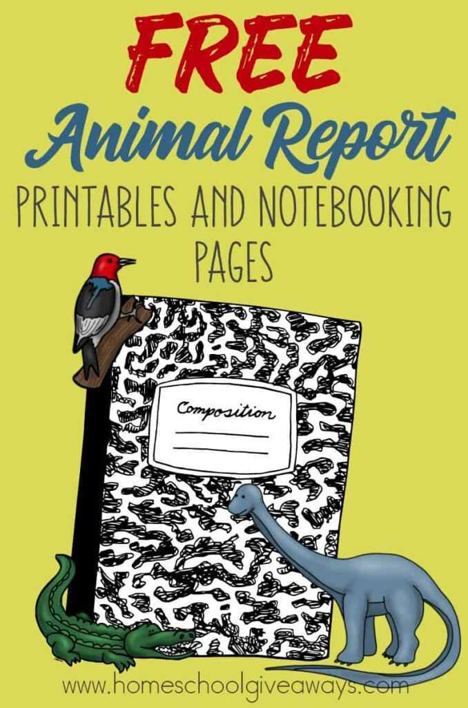 Free Animal Report Printables And Notebooking Pages For Animal Report ...
