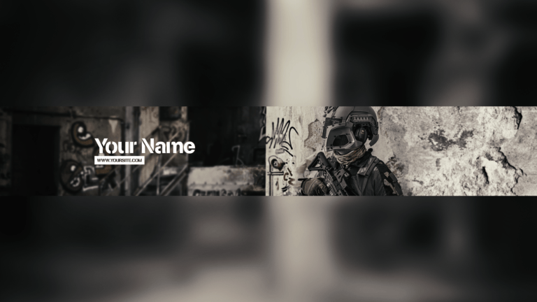 Free Army YouTube Banner Template 10ergiveaways Throughout Gimp Youtube ...
