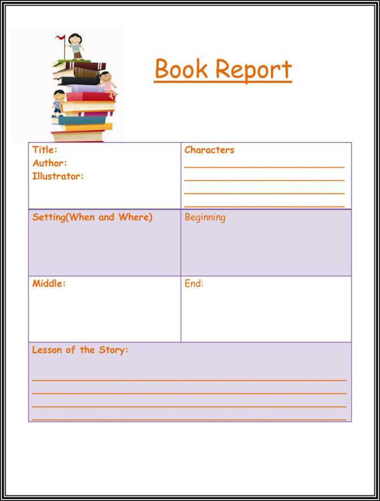 Free Book Report & Worksheet Templates – Word Layouts For Book Report ...