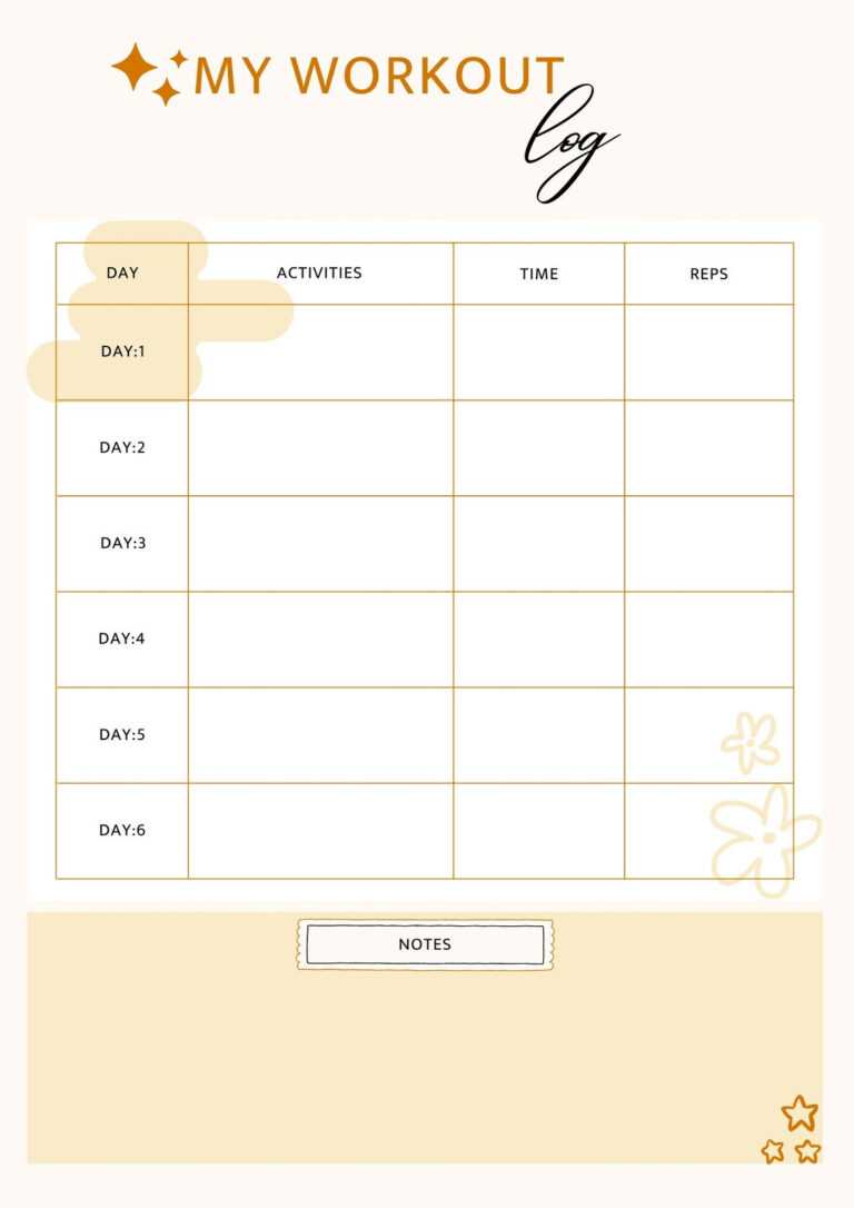 Free, Custom Printable Workout Planner Templates Online Canva Intended ...