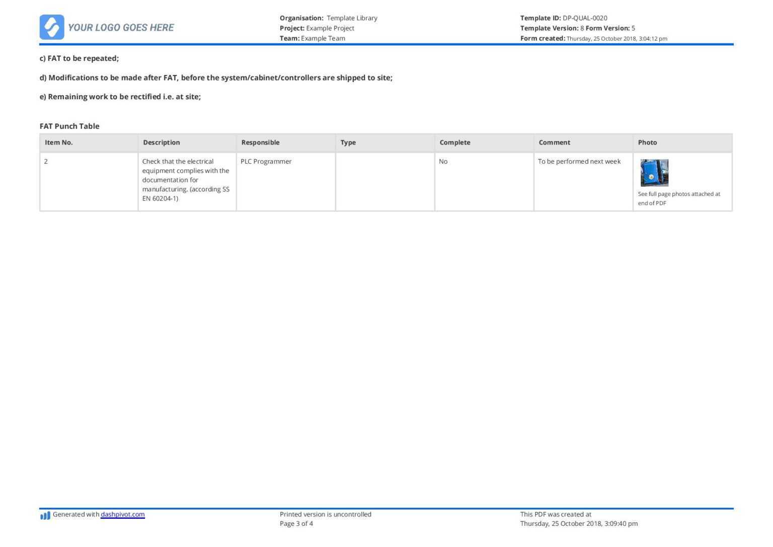 Free Factory Acceptance Testing Checklist (FAT) – Better Than PPT For ...