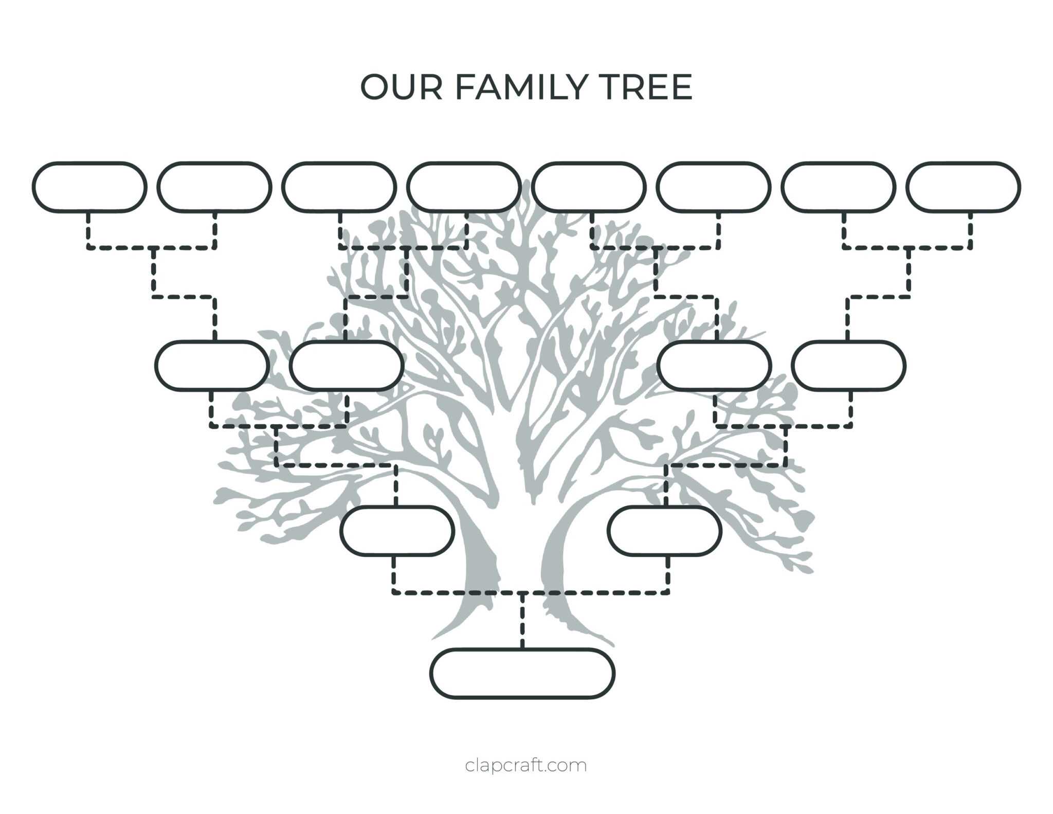 Free Family Tree Templates And Charts — ClapCraft Within Fill In The ...