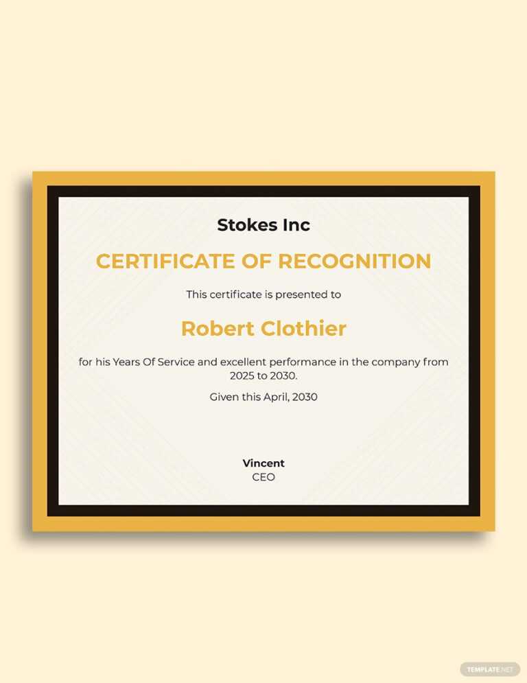 Long Service Certificate Template Sample - Rebeccachulew.com