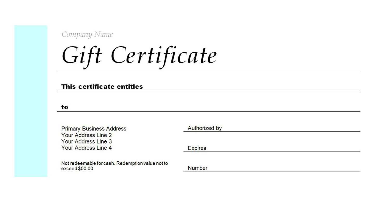 Publisher Gift Certificate Template - Rebeccachulew.com
