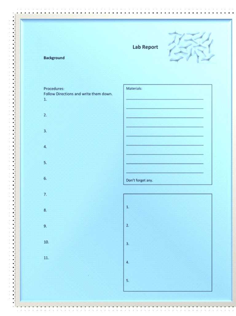 Free Lab Report Template – Free Report Templates Pertaining To Lab ...