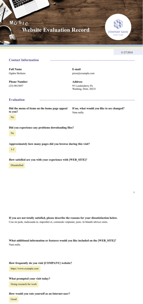 Free Performance Review Templates – PDF Templates Jotform Within ...