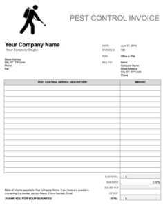 Free Pest Control Invoice Template PDF WORD EXCEL Inside Pest Control ...