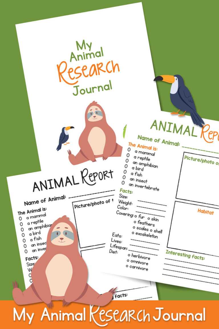 Free Printable Animal Report Template For Kids – Frugal Mom Eh! For ...