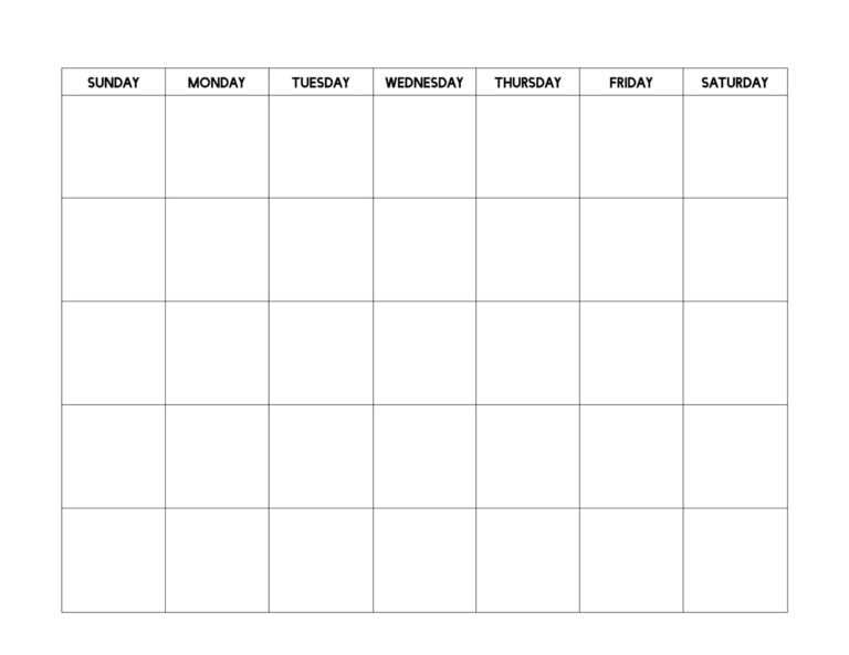 Free Printable Blank Calendar Template – Paper Trail Design Inside ...