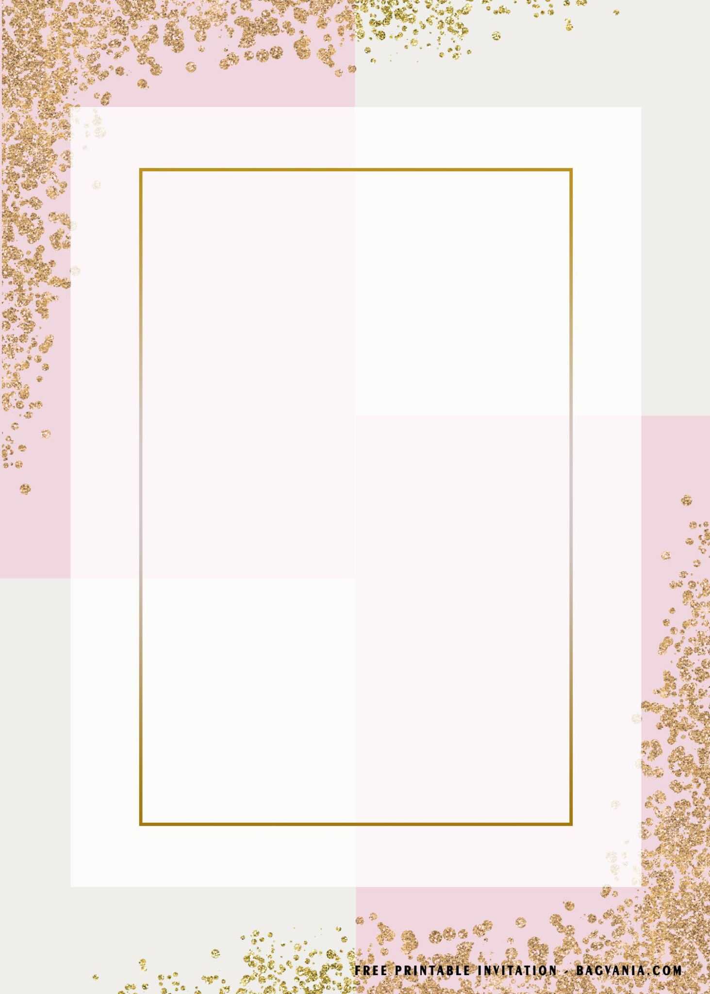 FREE Printable) – Blank Rectangle Birthday Invitation Templates With ...