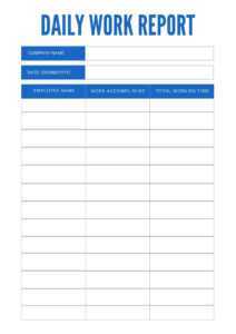 Free Printable, Customizable Daily Report Templates Canva For Employee ...