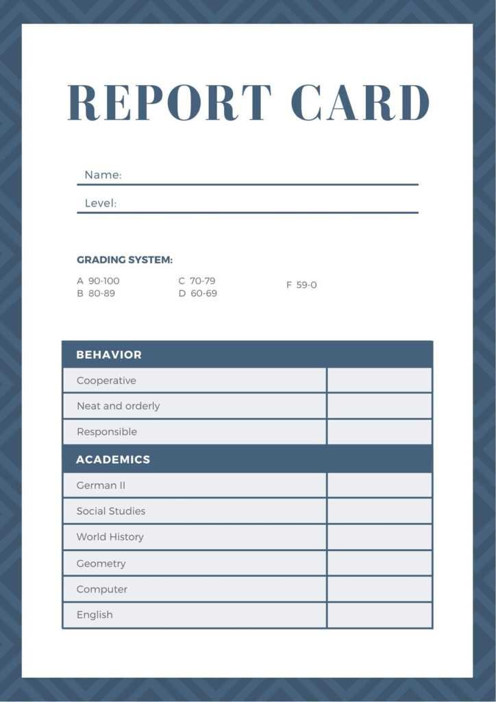 Free, Printable, Customizable Report Card Templates Canva Regarding ...