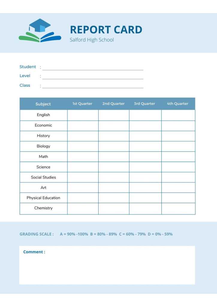 Free, Printable, Customizable Report Card Templates Canva With College ...